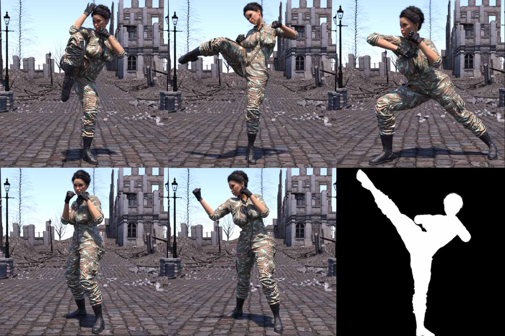 Tactical Poses G8F-Fight Vol 3 Daz Content by wentley