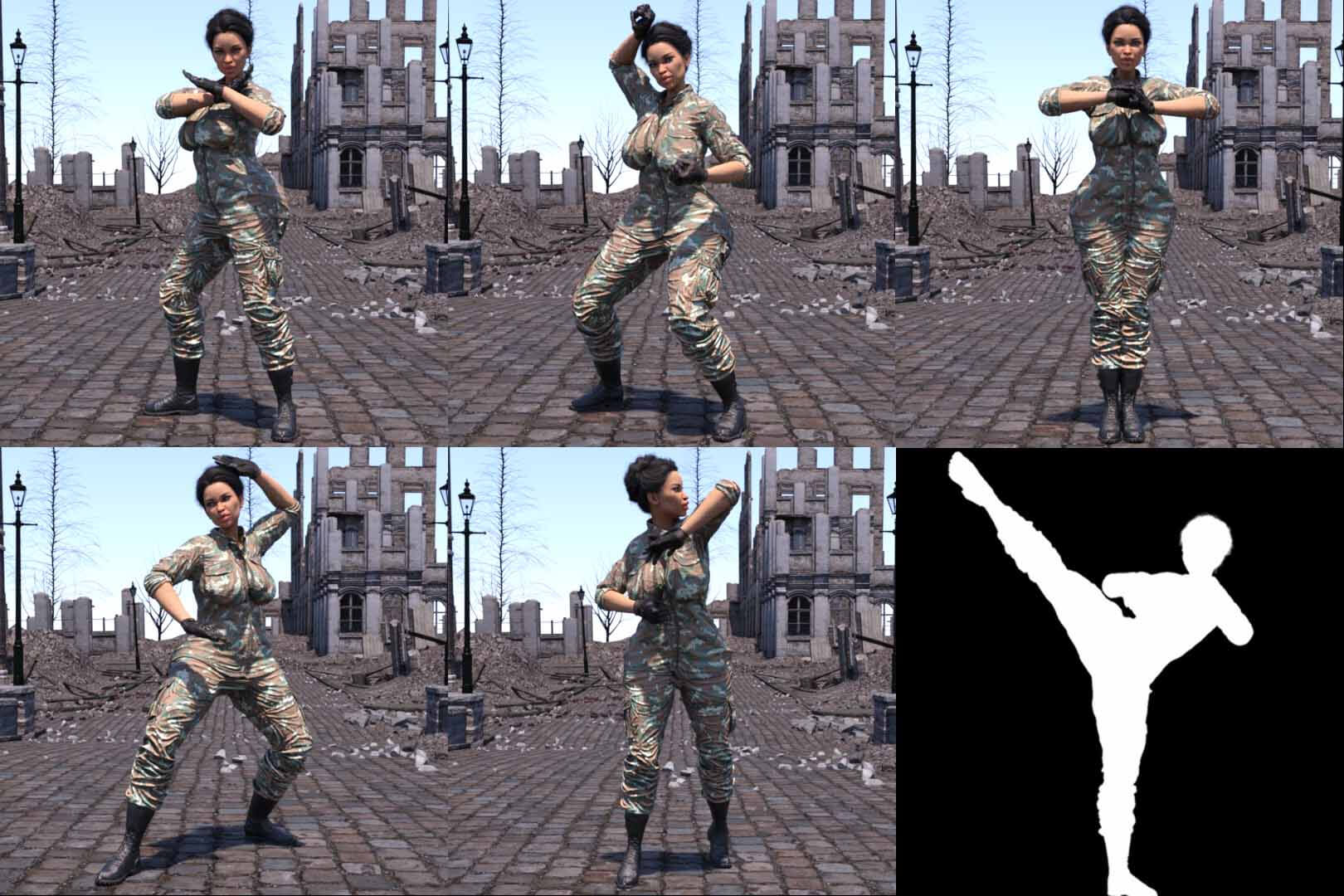 Tactical Poses G8F-Fight Vol 3 Daz Content by wentley