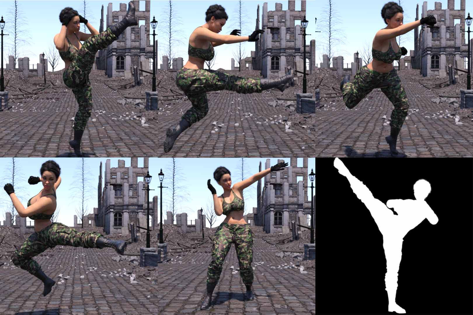 Tactical Poses G8F-Fight Vol 4 Daz Content by wentley