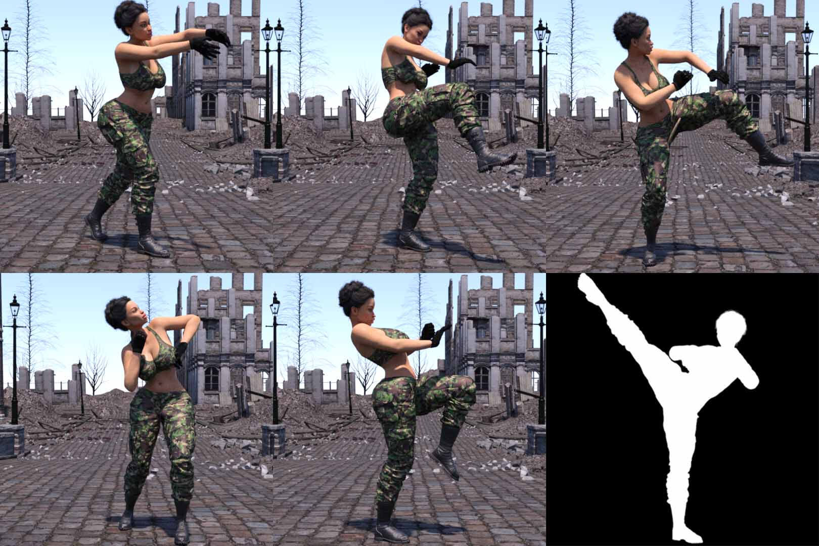 Tactical Poses G8F-Fight Vol 4 Daz Content by wentley