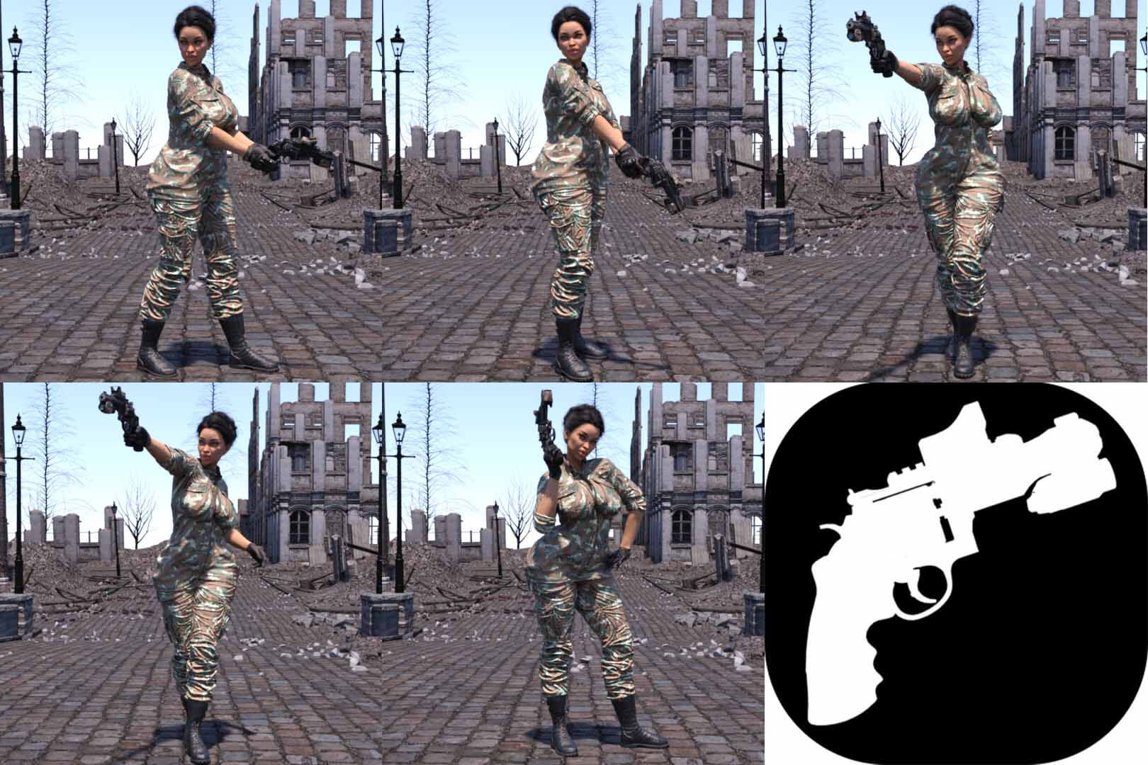 Tactical Poses G8F-Guns Poses & Guns Vol 1 Daz Content by wentley