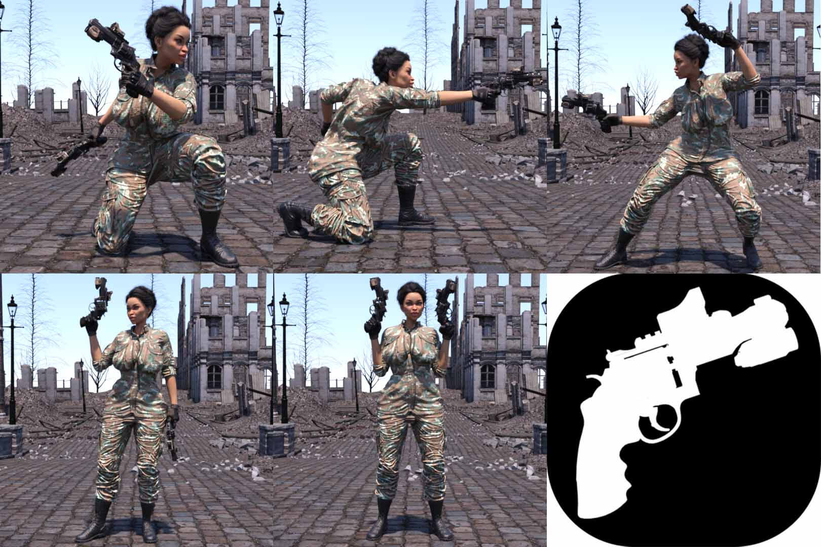 Tactical Poses G8F-Guns Poses & Guns Vol 3 Daz Content by wentley