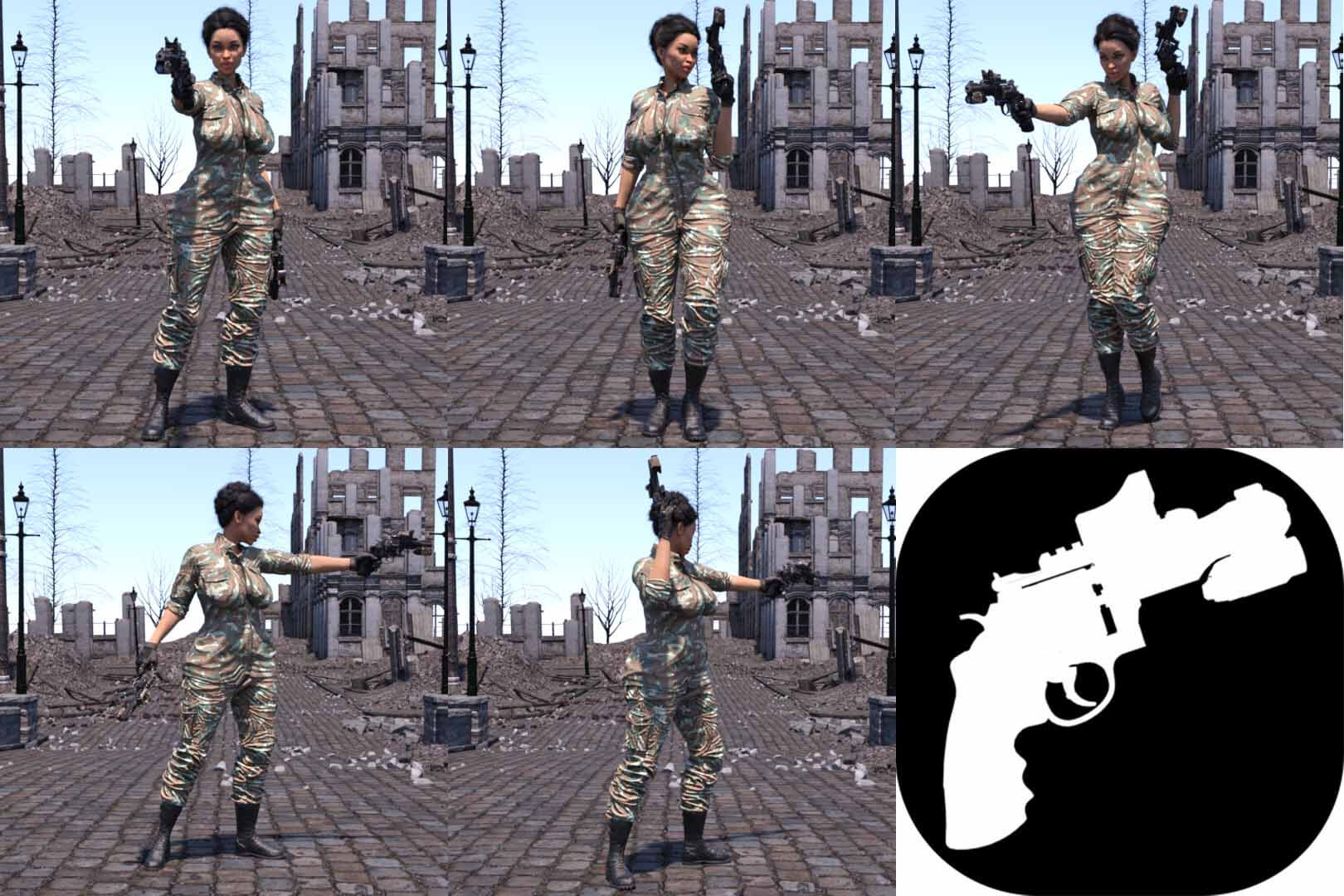 Tactical Poses G8F-Guns Poses & Guns Vol 3 Daz Content by wentley