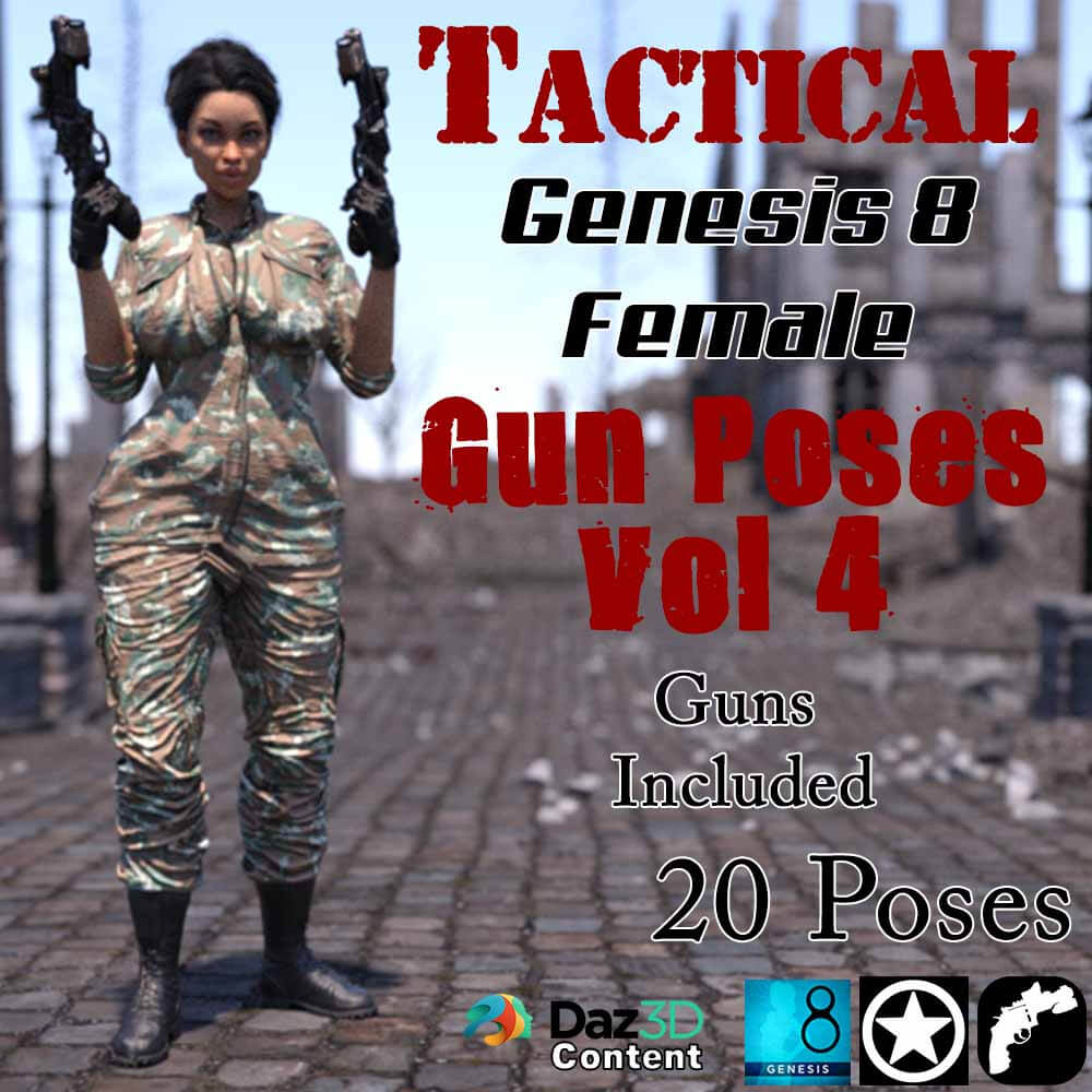 Tactical Poses G8F-Guns Poses & Guns Vol 4 Daz Content by wentley