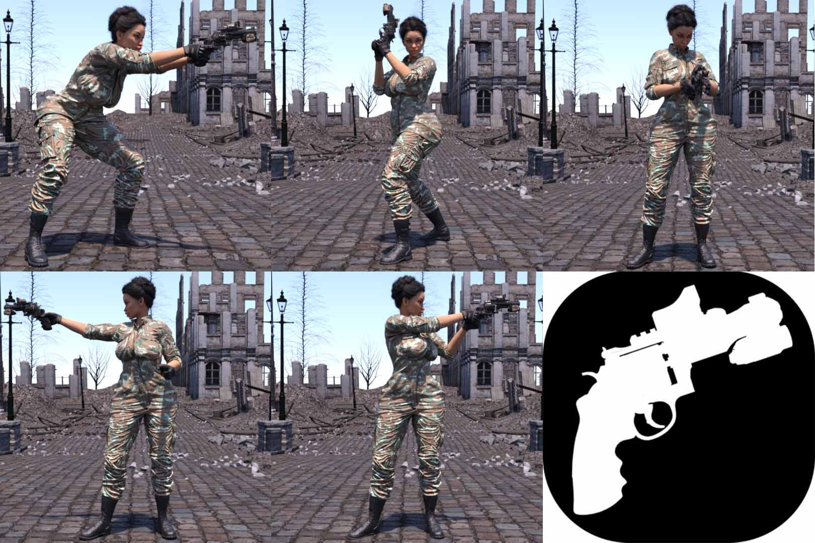 Tactical Poses G8F-Guns Poses & Guns Vol 4 Daz Content by wentley