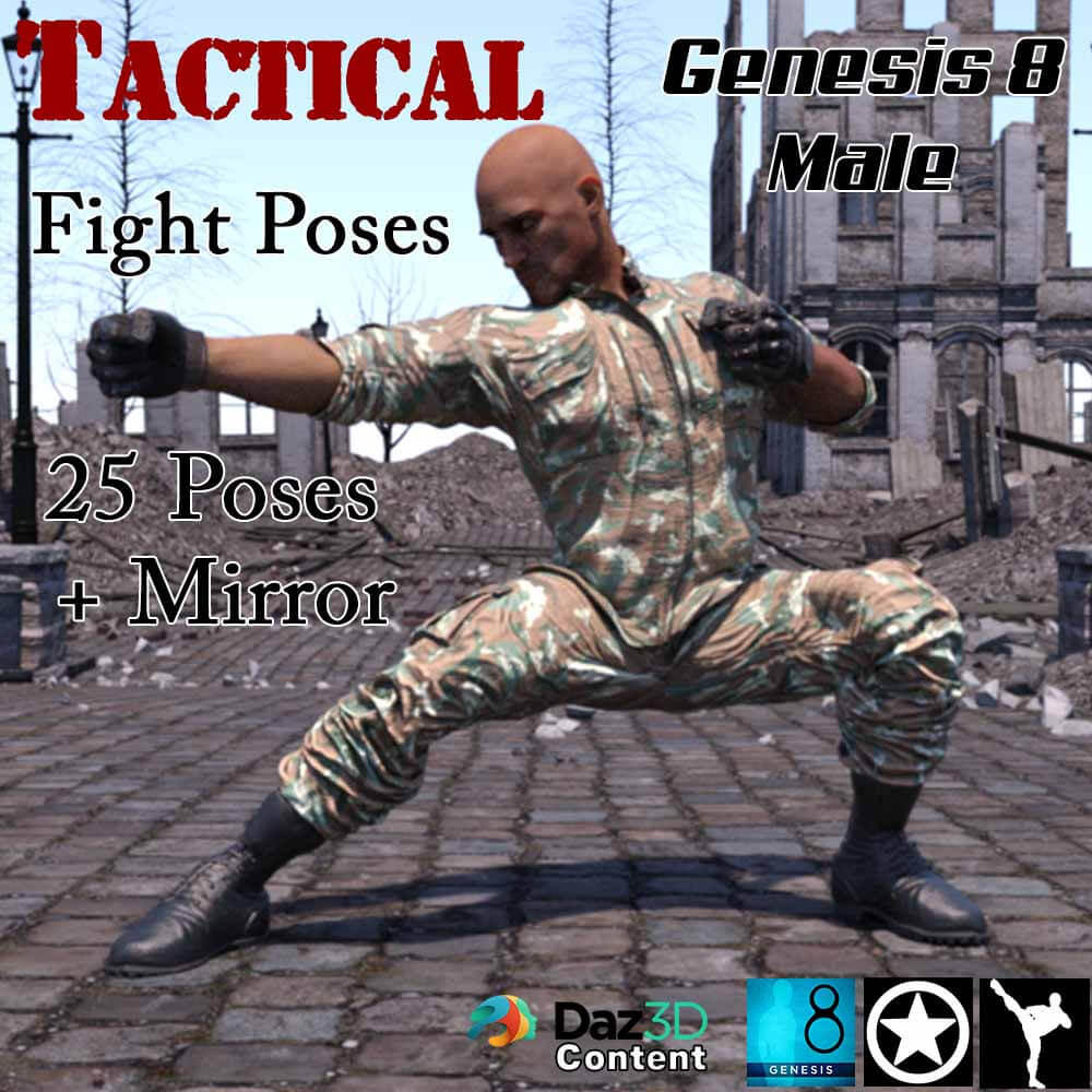 Tactical Poses G8M-Fight Vol 2 Daz Content by wentley