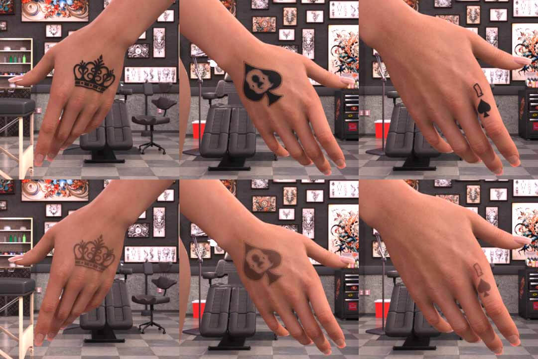 Tattoo's Corner : Qos (Queen of Spades) Vol.1 for G8F - Daz Content by wentley