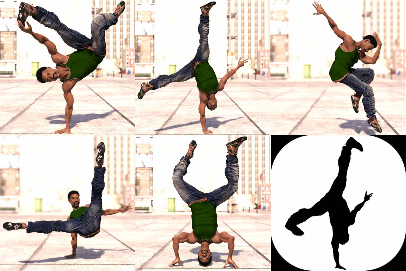 Urban Legends-Breakdance Bundle for G8M Daz Content by wentley
