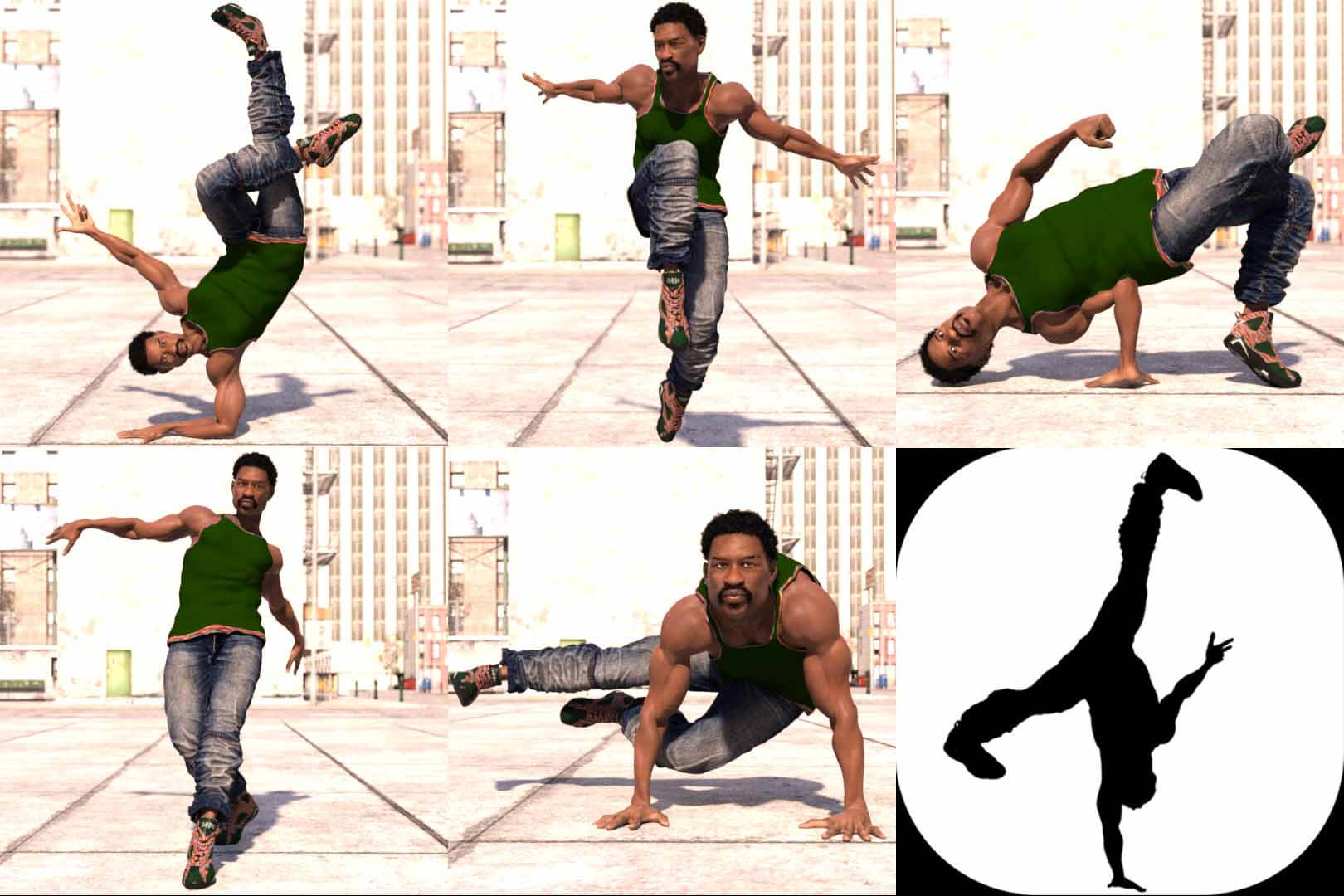 Urban Legends-Breakdance Bundle for G8M Daz Content by wentley