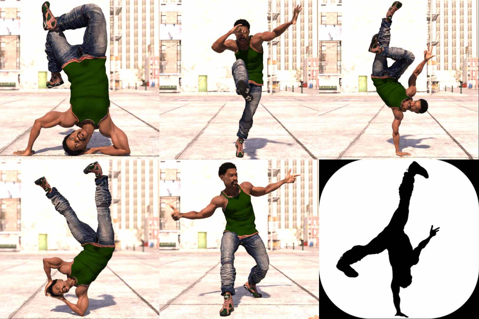Urban Legends-Breakdance Bundle for G8M Daz Content by wentley