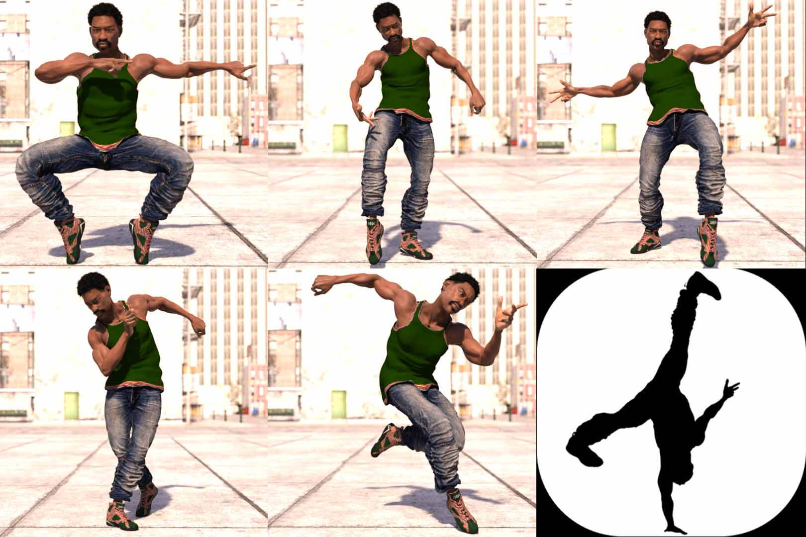 Urban Legends-Breakdance Bundle for G8M Daz Content by wentley