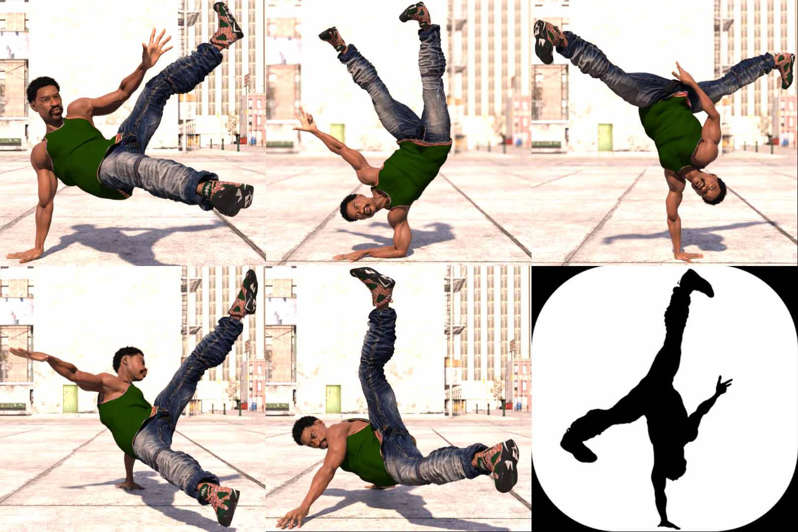 Urban Legends-Breakdance Bundle for G8M Daz Content by wentley