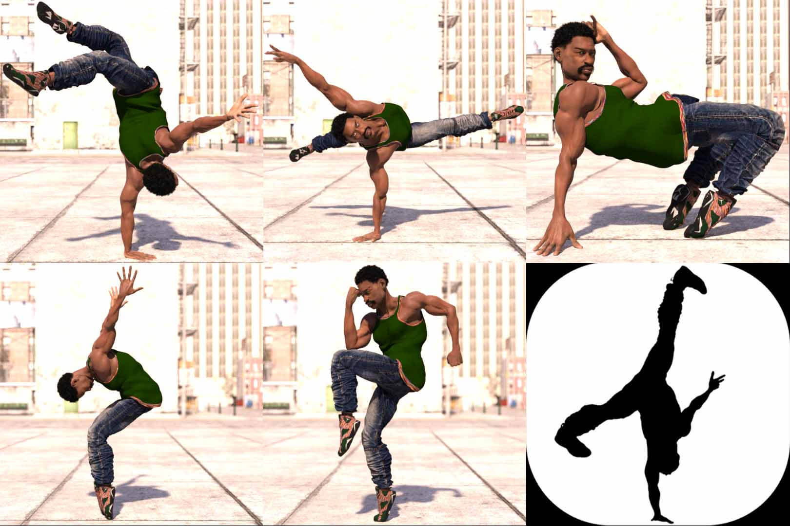 Urban Legends-Breakdance Bundle for G8M Daz Content by wentley