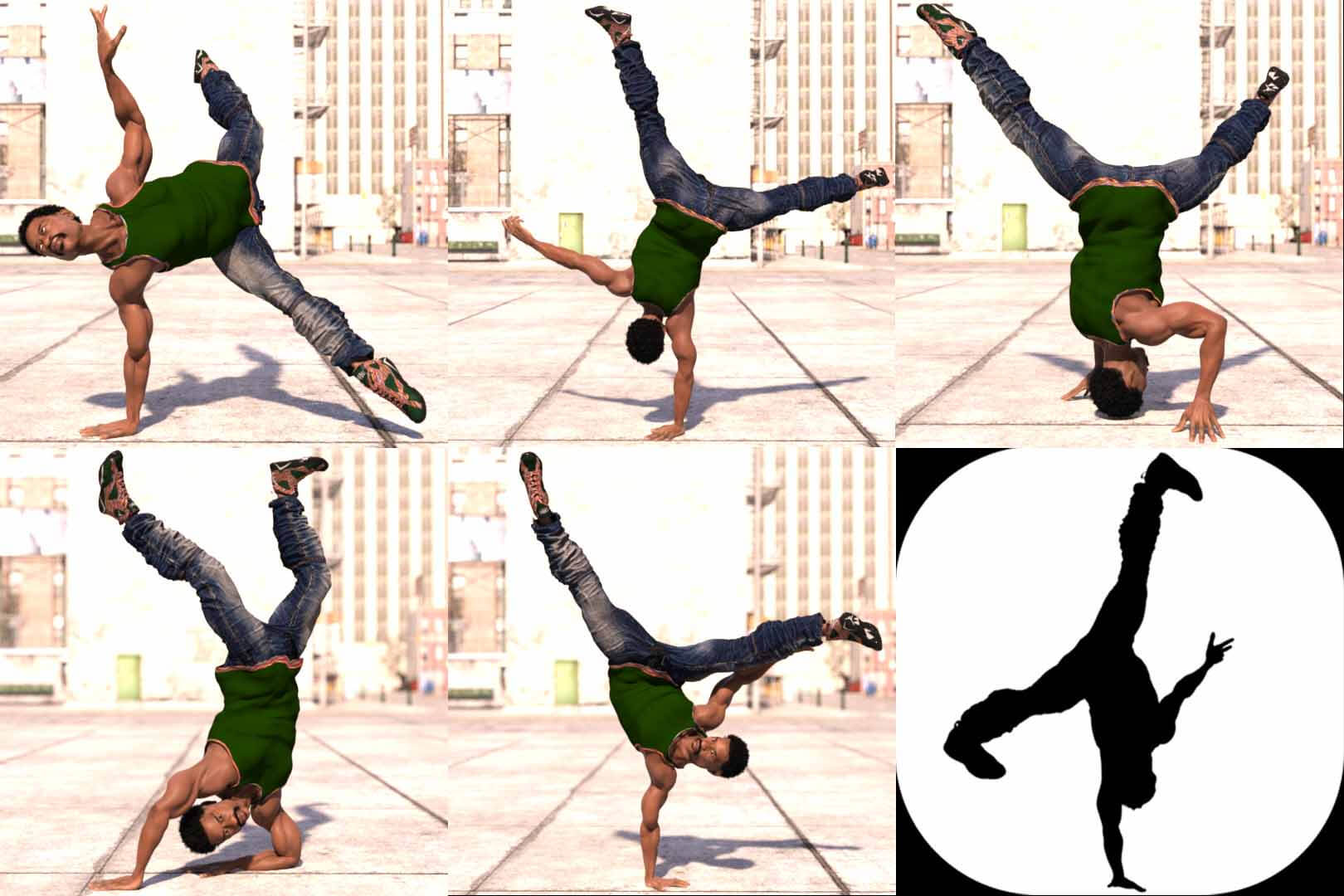 Urban Legends-Breakdance Bundle for G8M Daz Content by wentley
