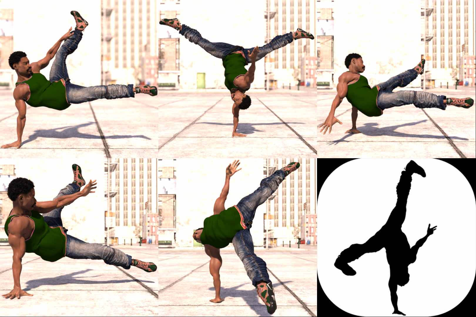 Urban Legends-Breakdance Bundle for G8M Daz Content by wentley