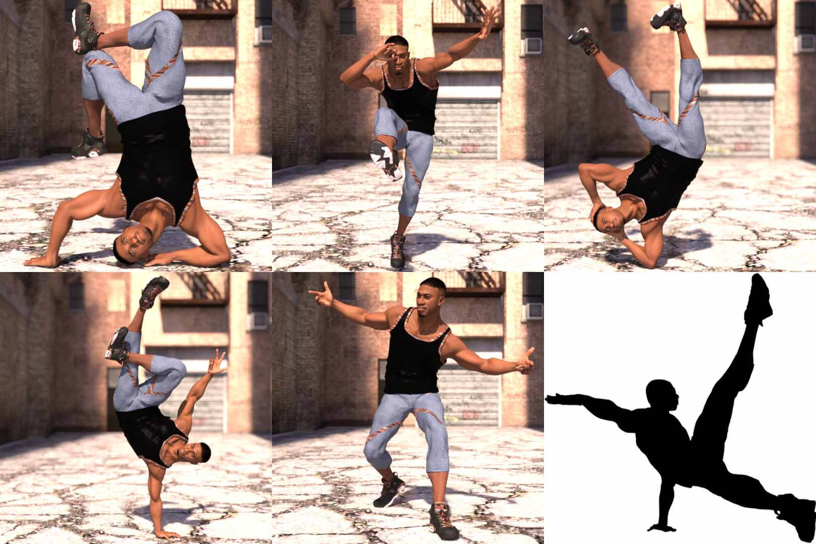 Urban Legends-Breakdance for G9M Daz Content by wentley