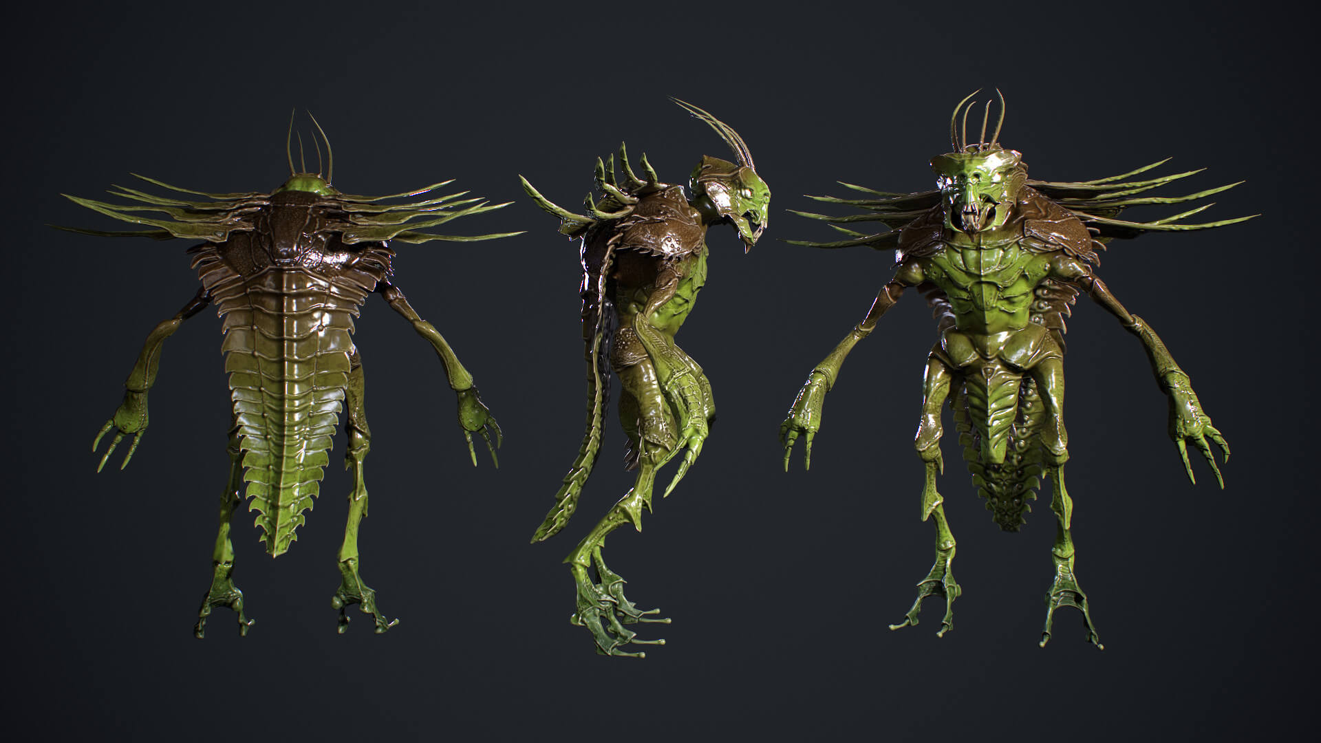 Bug Creature 2 - 3D Model by Wernerkurt