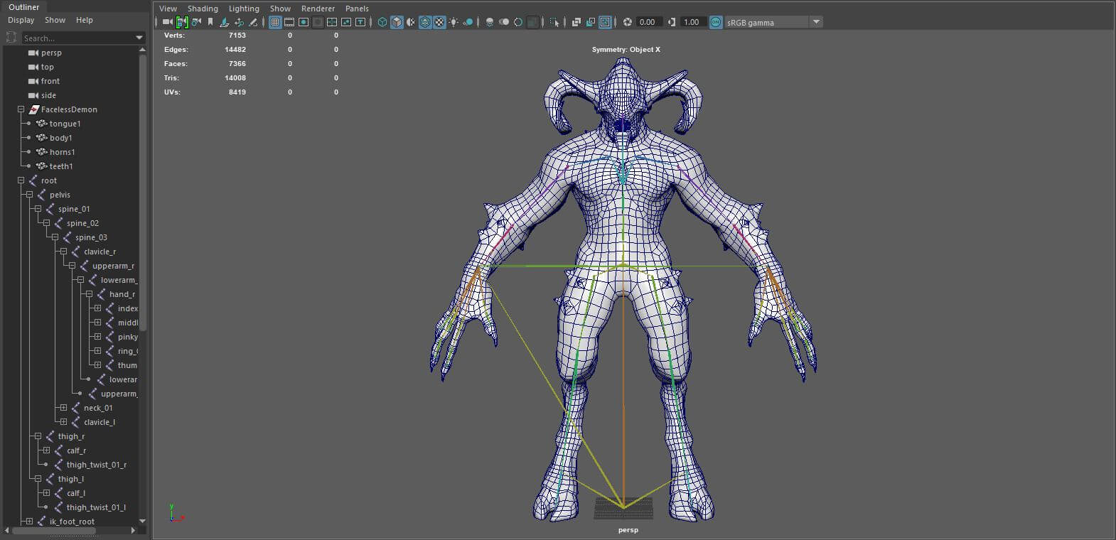 Faceless Demon - 3D Model by Wernerkurt