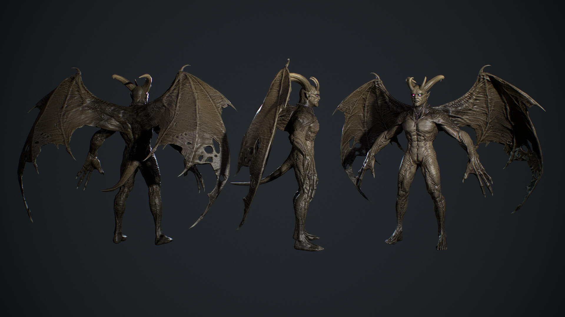 Gargoyle 2 Low Poly - 3D Model by Wernerkurt