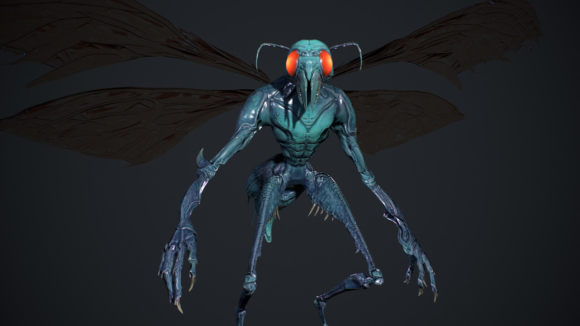 Insect Creature 3 - 3D Model by Wernerkurt