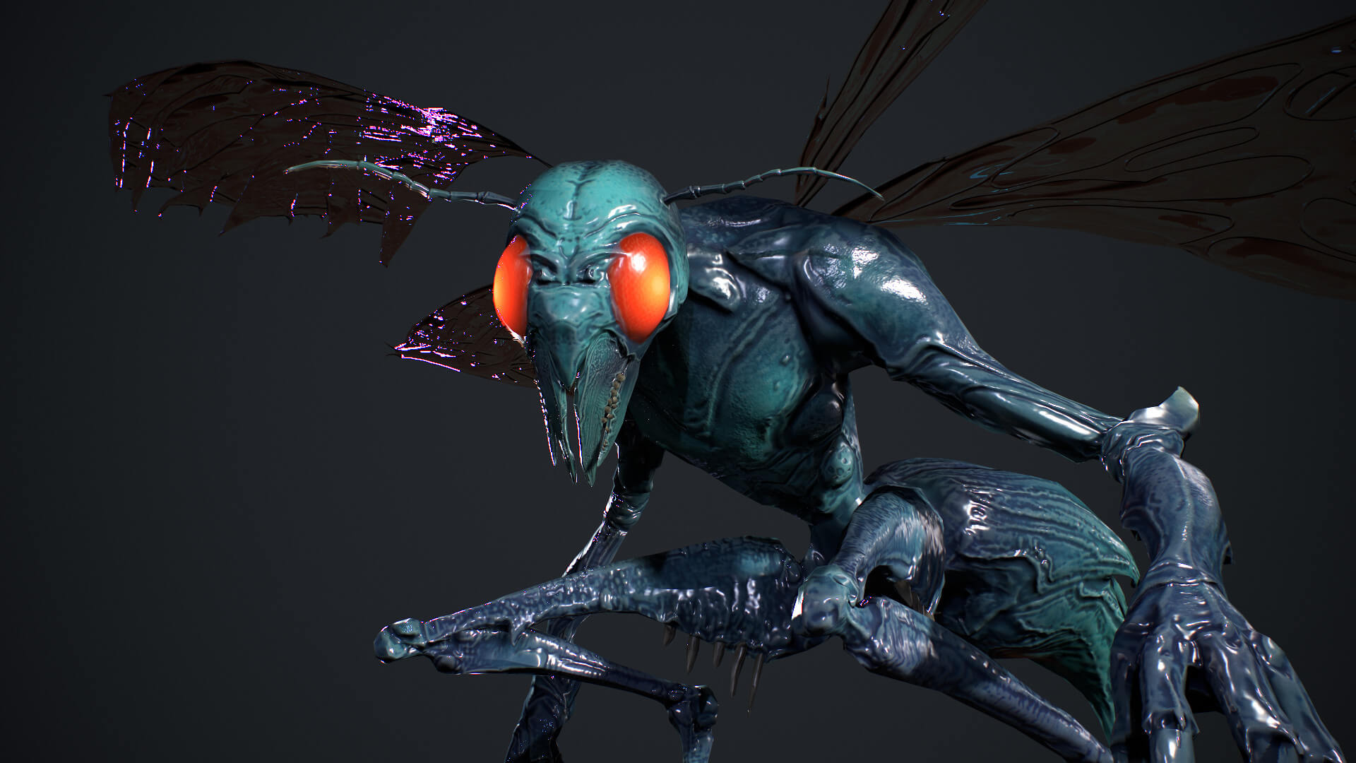 Insect Creature 3 - 3D Model by Wernerkurt