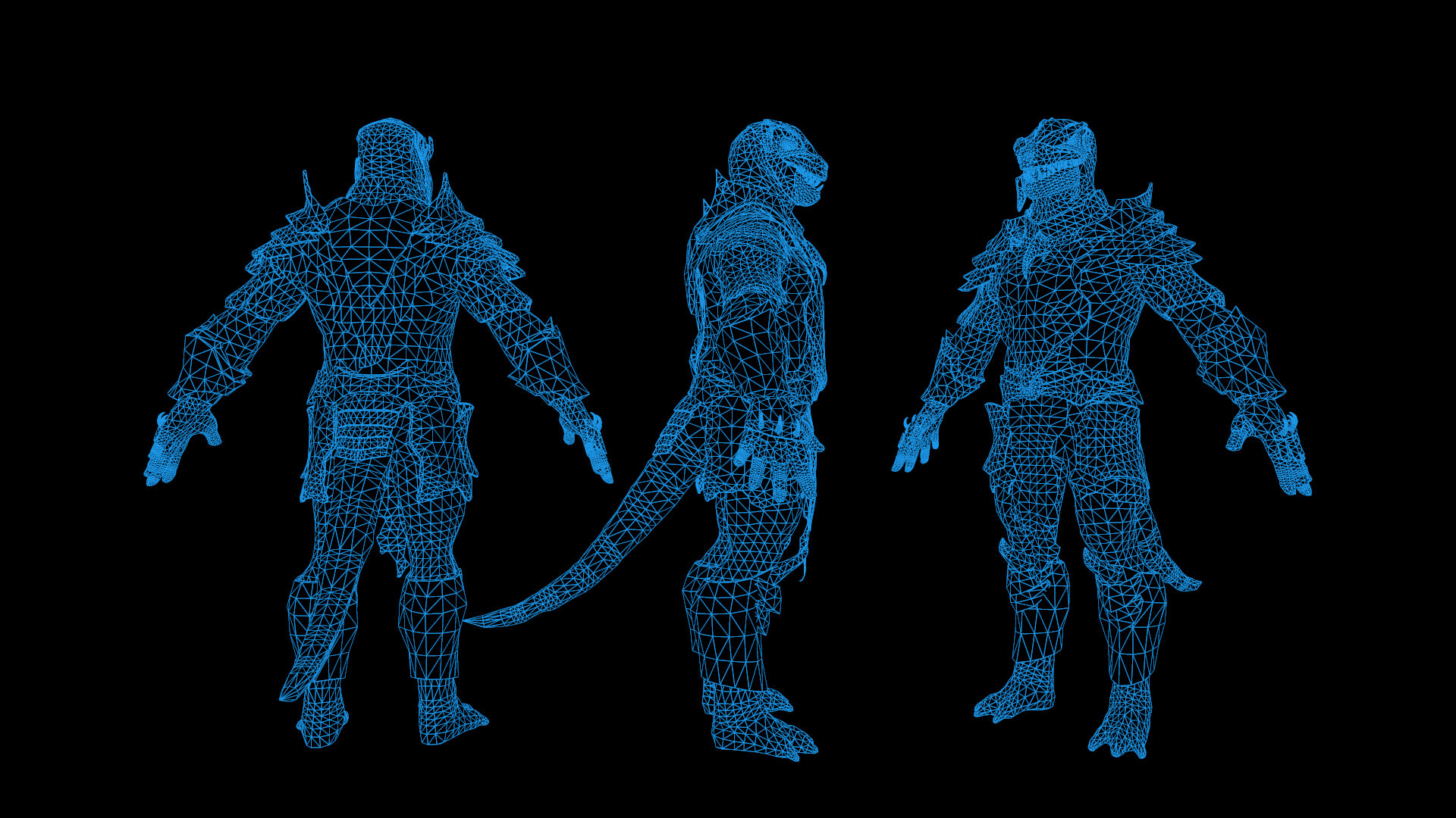 Lizardman Knight - 3D Model by Wernerkurt