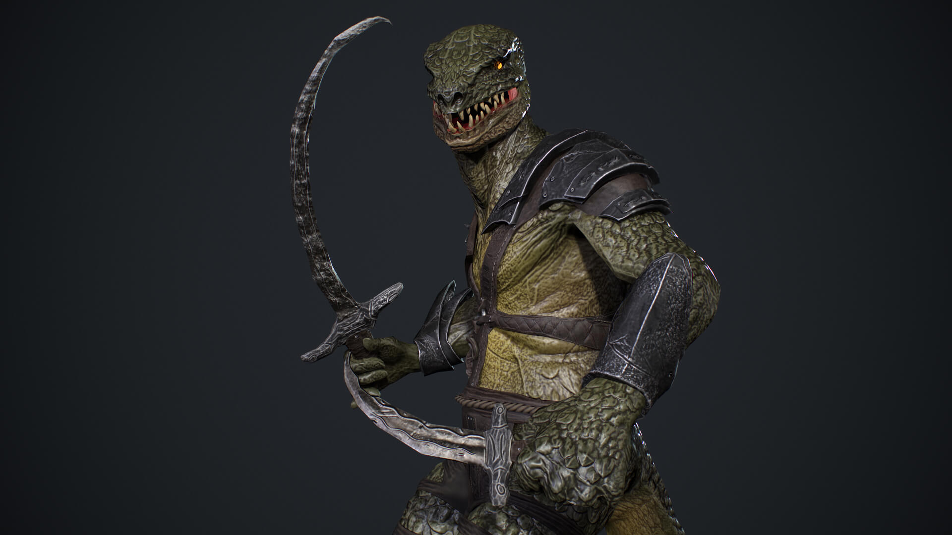 Lizardman Rogue - 3D Model by Wernerkurt