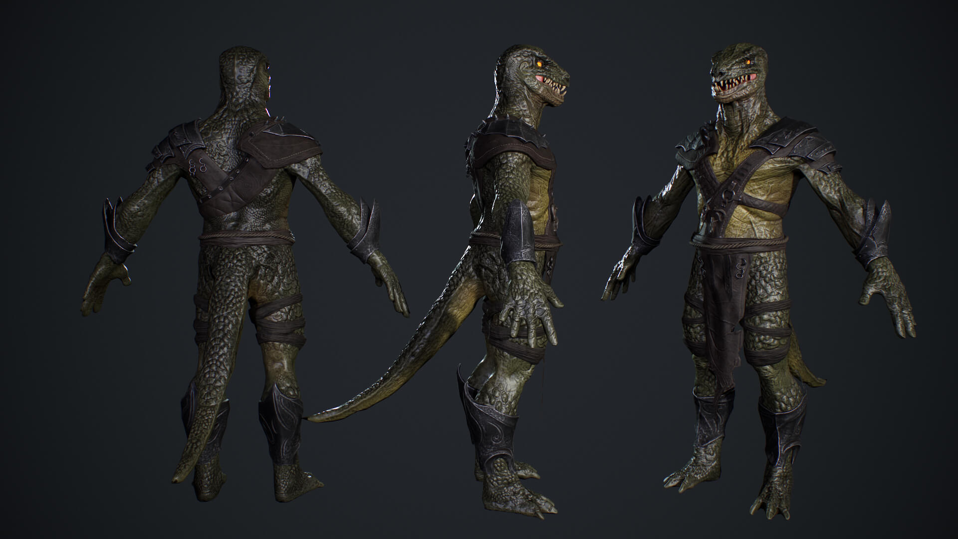 Lizardman Rogue - 3D Model by Wernerkurt