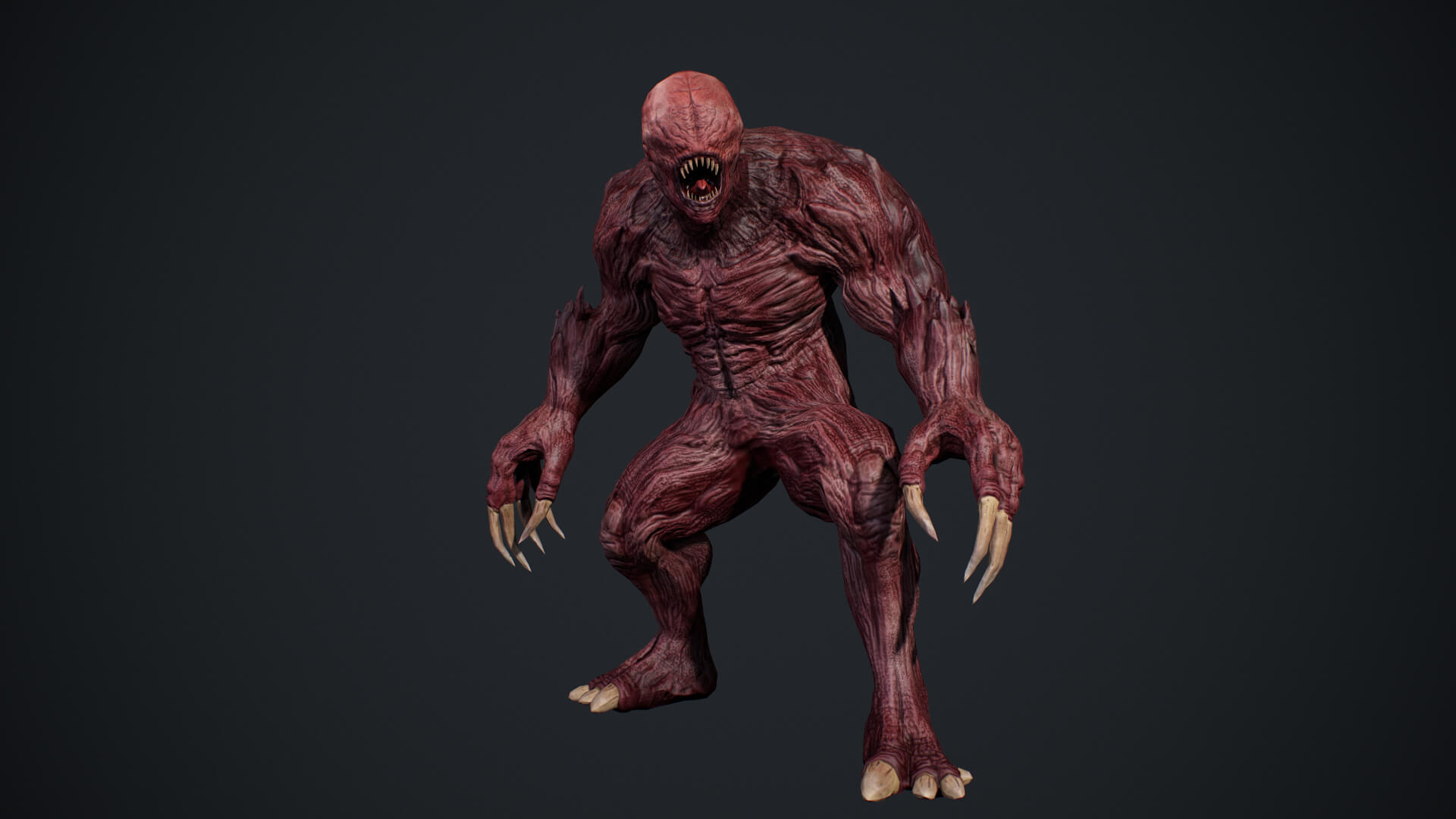 Monster 4 Low Poly - 3D Model by Wernerkurt