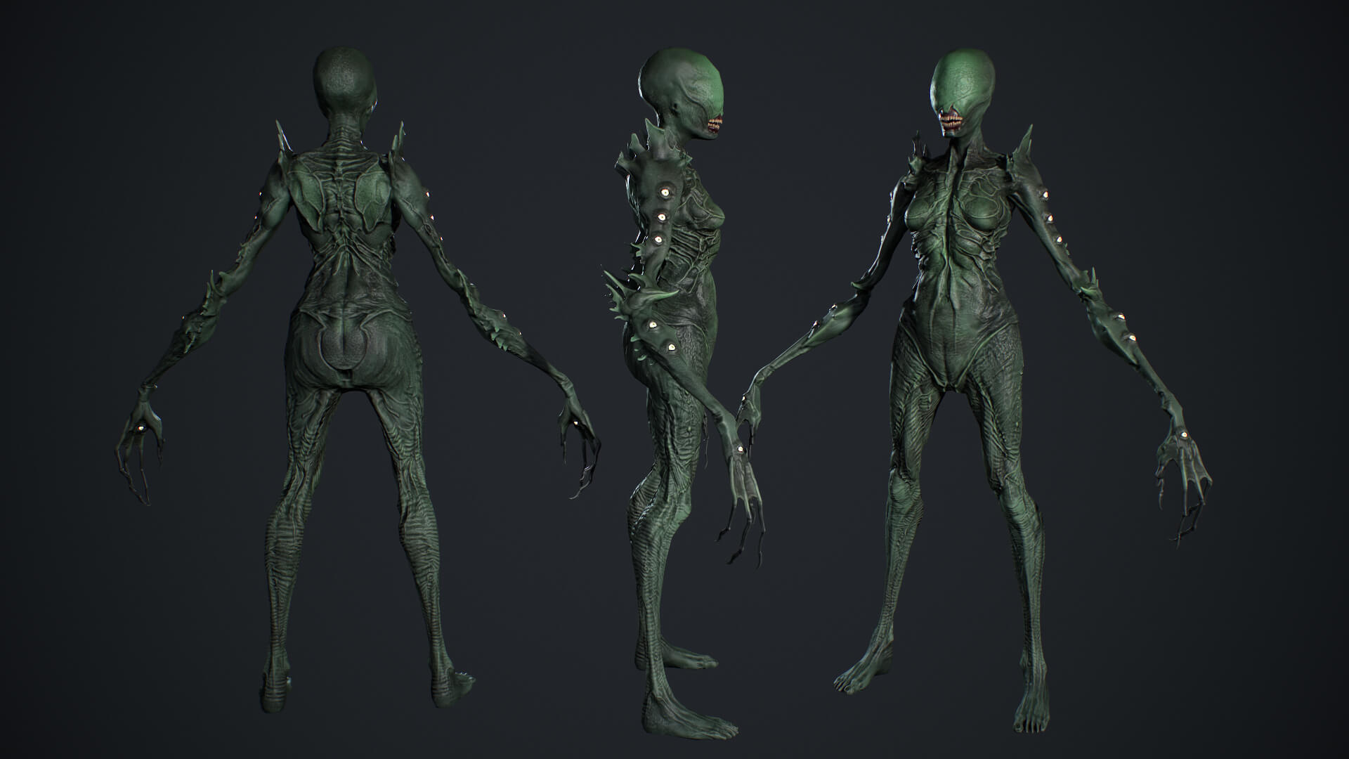 Monster 7 game ready - 3D Model by Wernerkurt