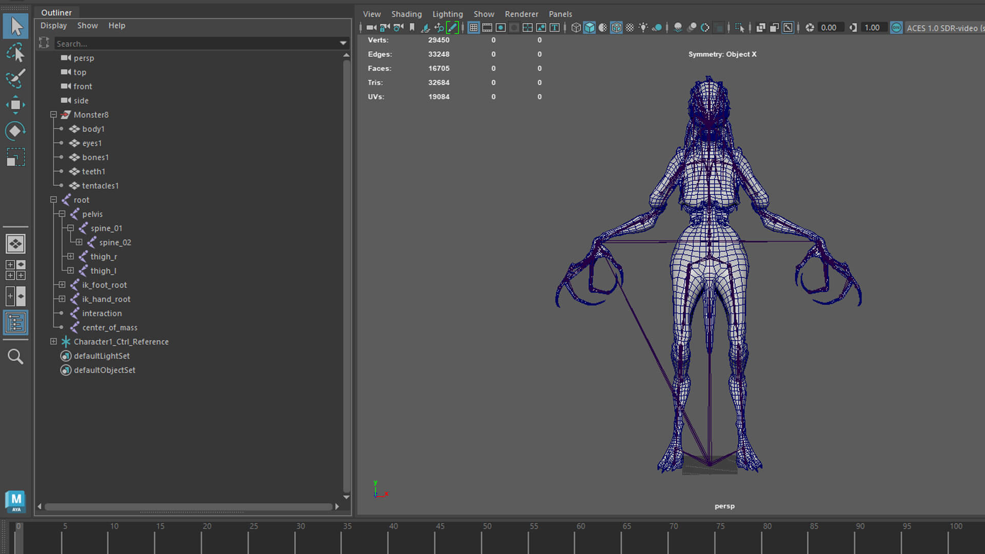 Monster 8 game ready - 3D Model by Wernerkurt