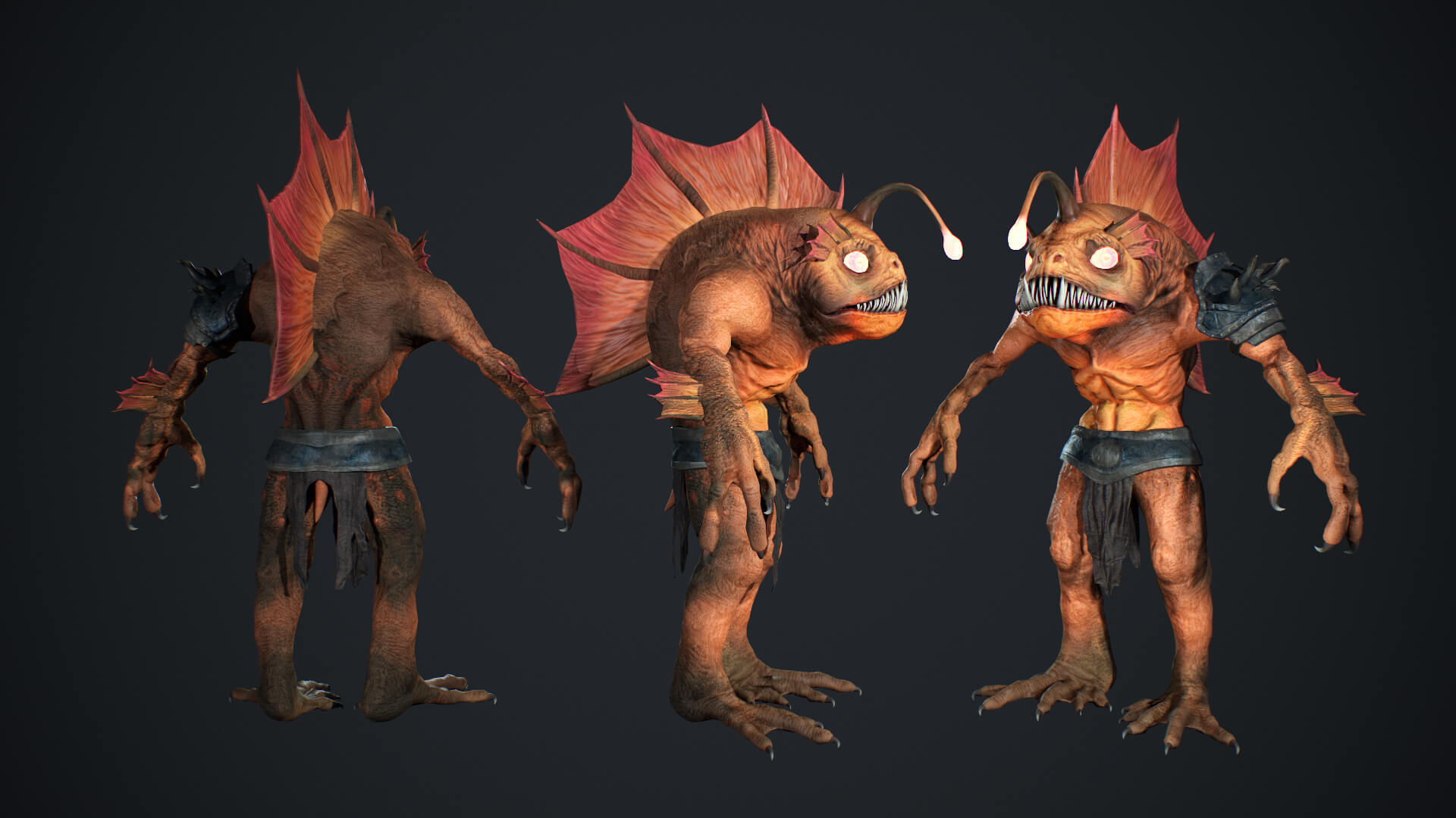 Murloc 2 Fishman Low Poly 3d Model By Wernerkurt