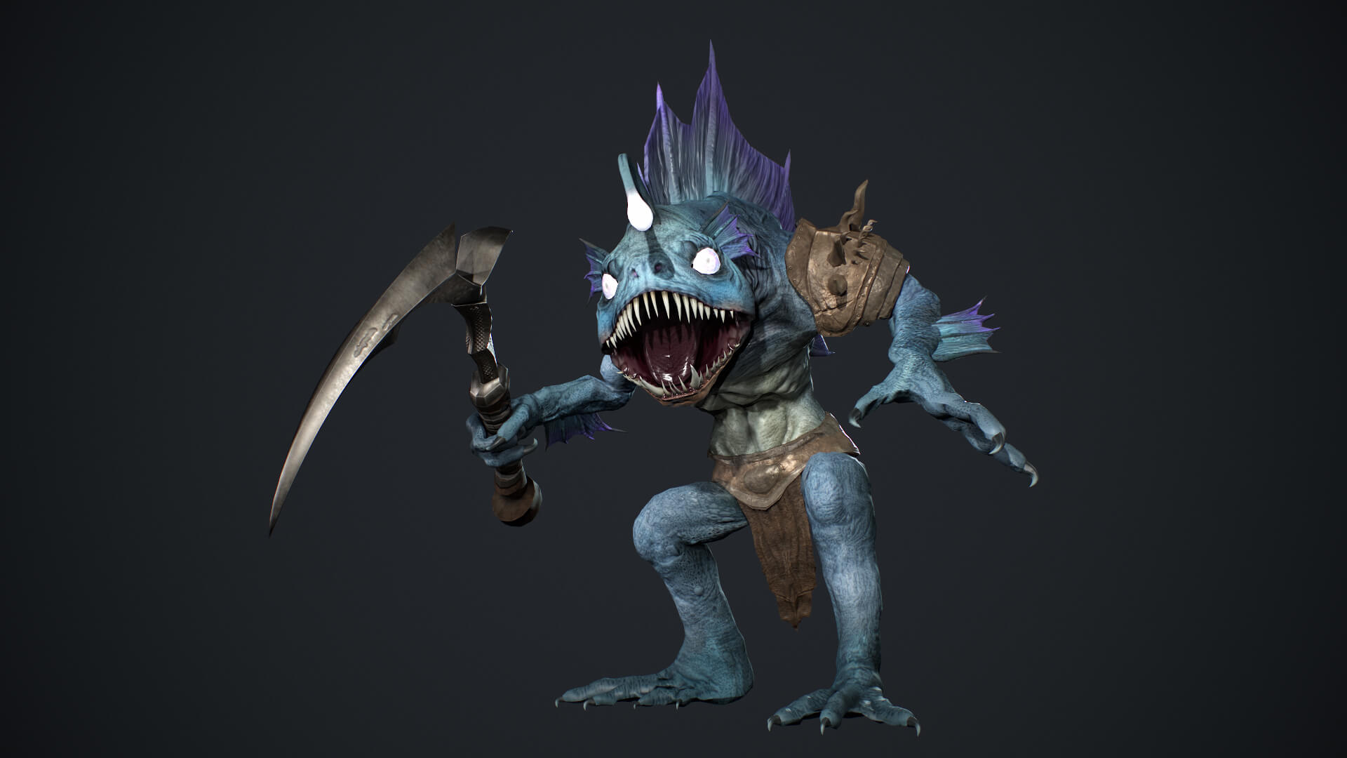 Murloc 2 Fishman Low Poly - 3D Model by Wernerkurt