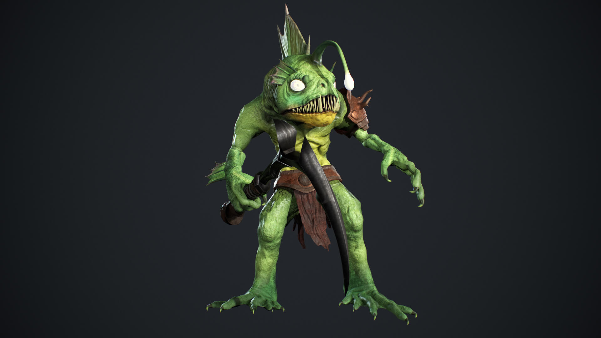 Murloc 2 Fishman Low Poly - 3D Model by Wernerkurt