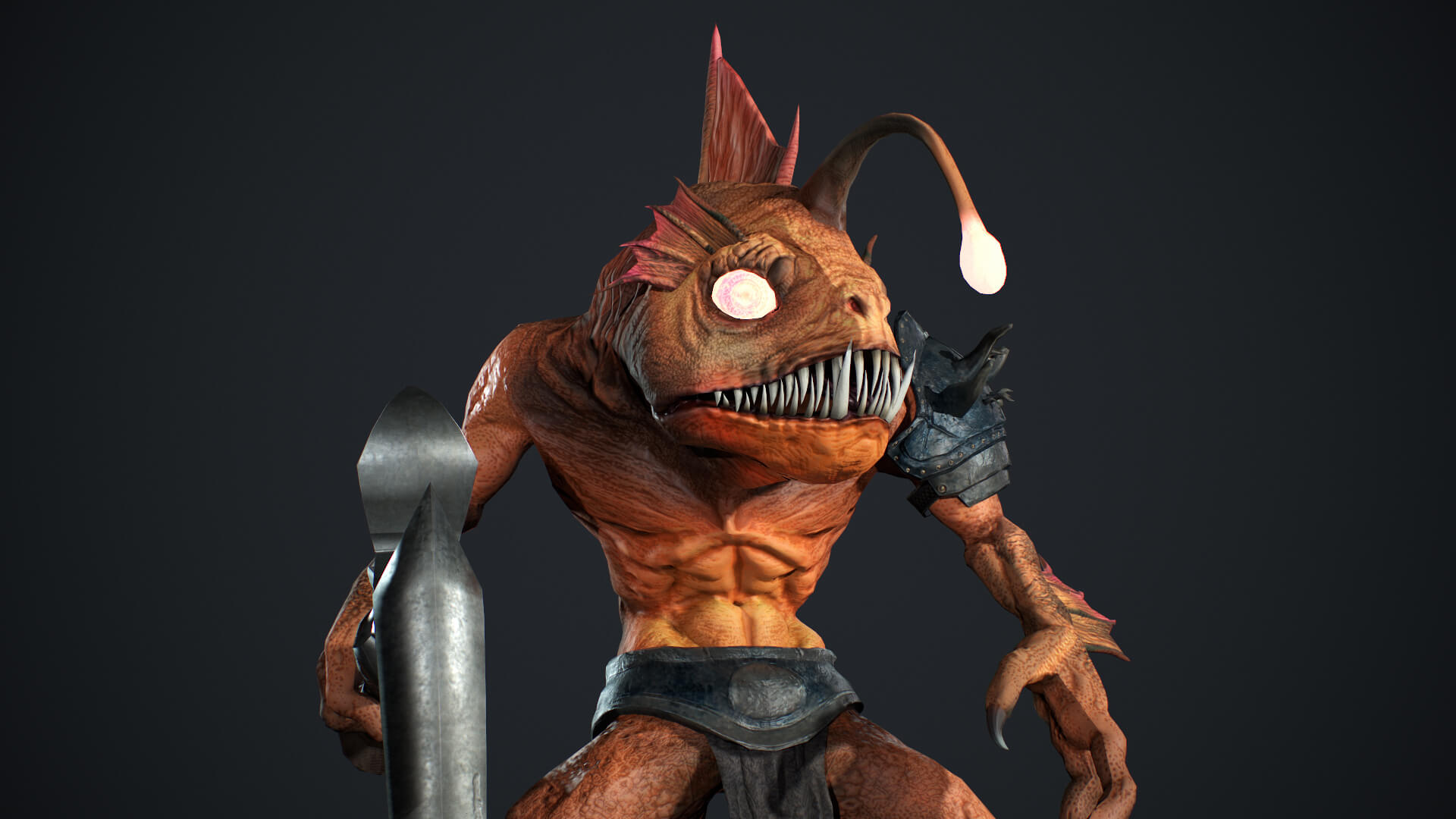 Murloc 2 Fishman Low Poly 3d Model By Wernerkurt