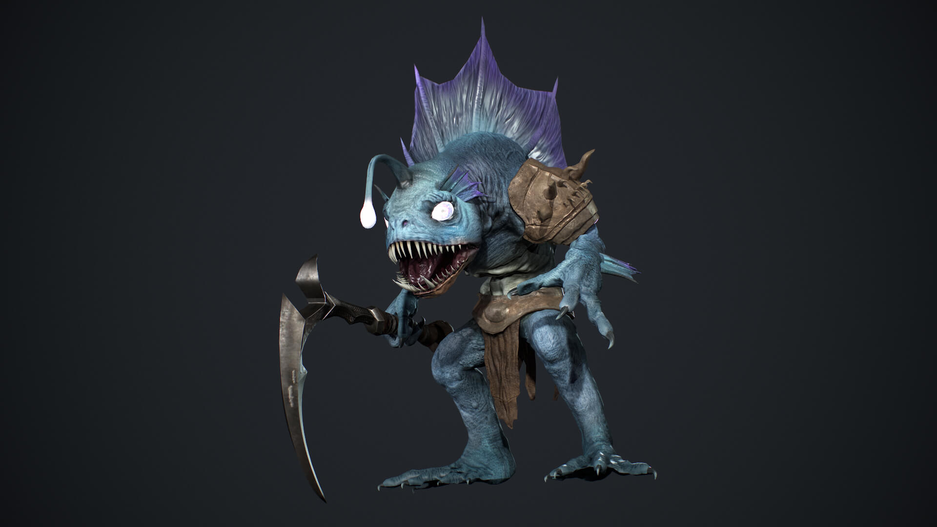 Murloc 2 Fishman Low Poly - 3D Model by Wernerkurt