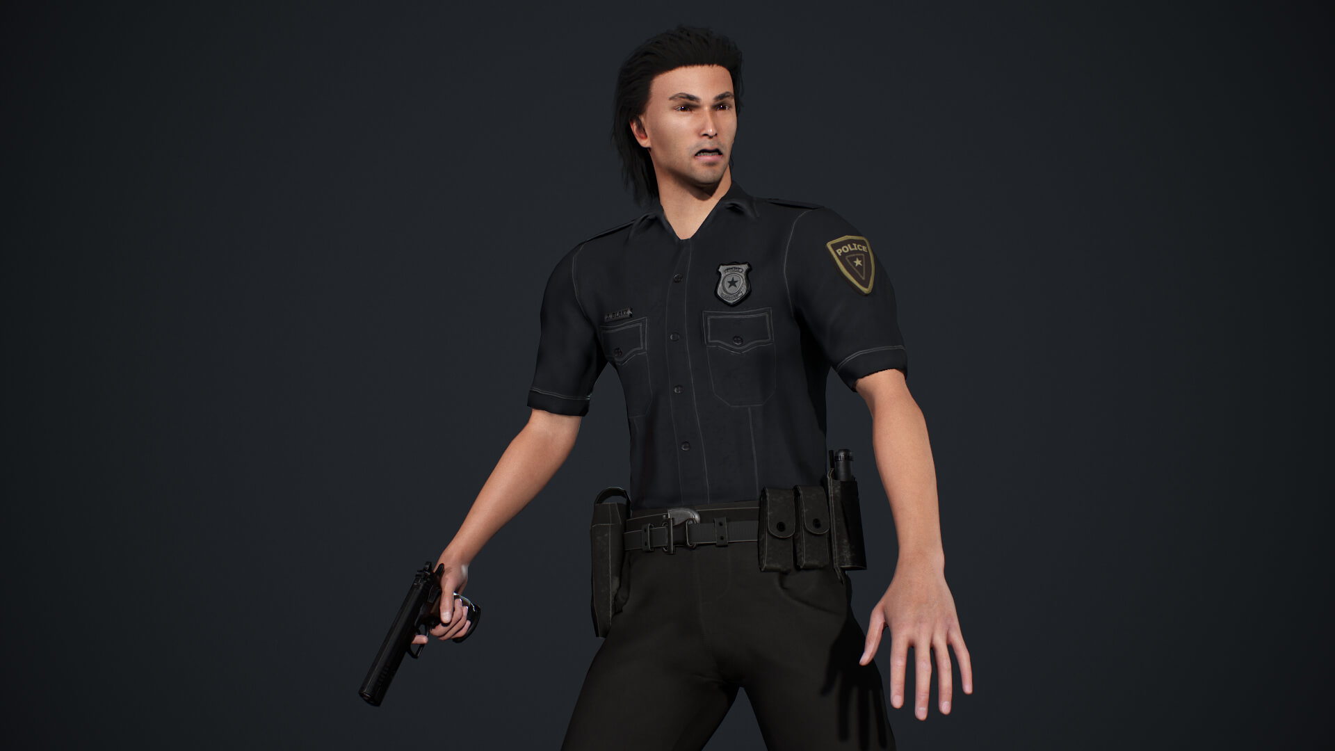Policeman lowpoly - 3D Model by Wernerkurt