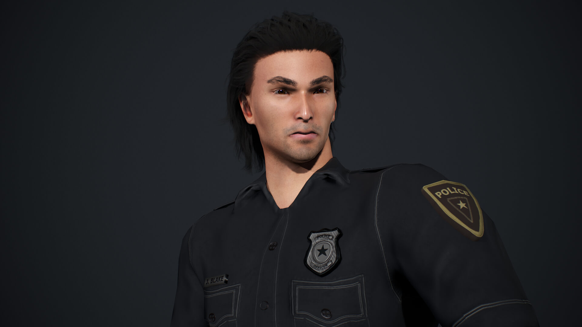 Policeman lowpoly - 3D Model by Wernerkurt