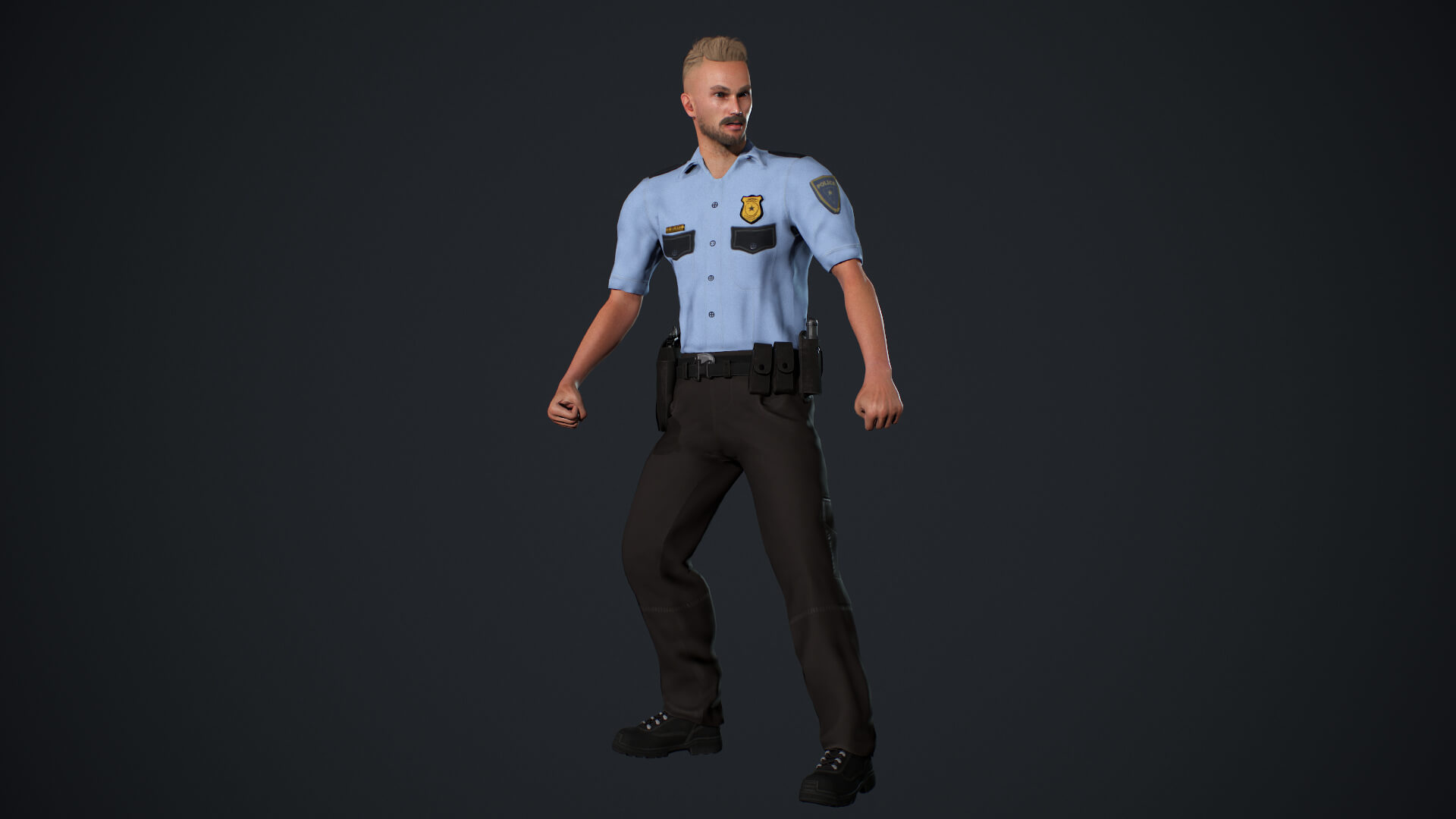 Policeman lowpoly - 3D Model by Wernerkurt