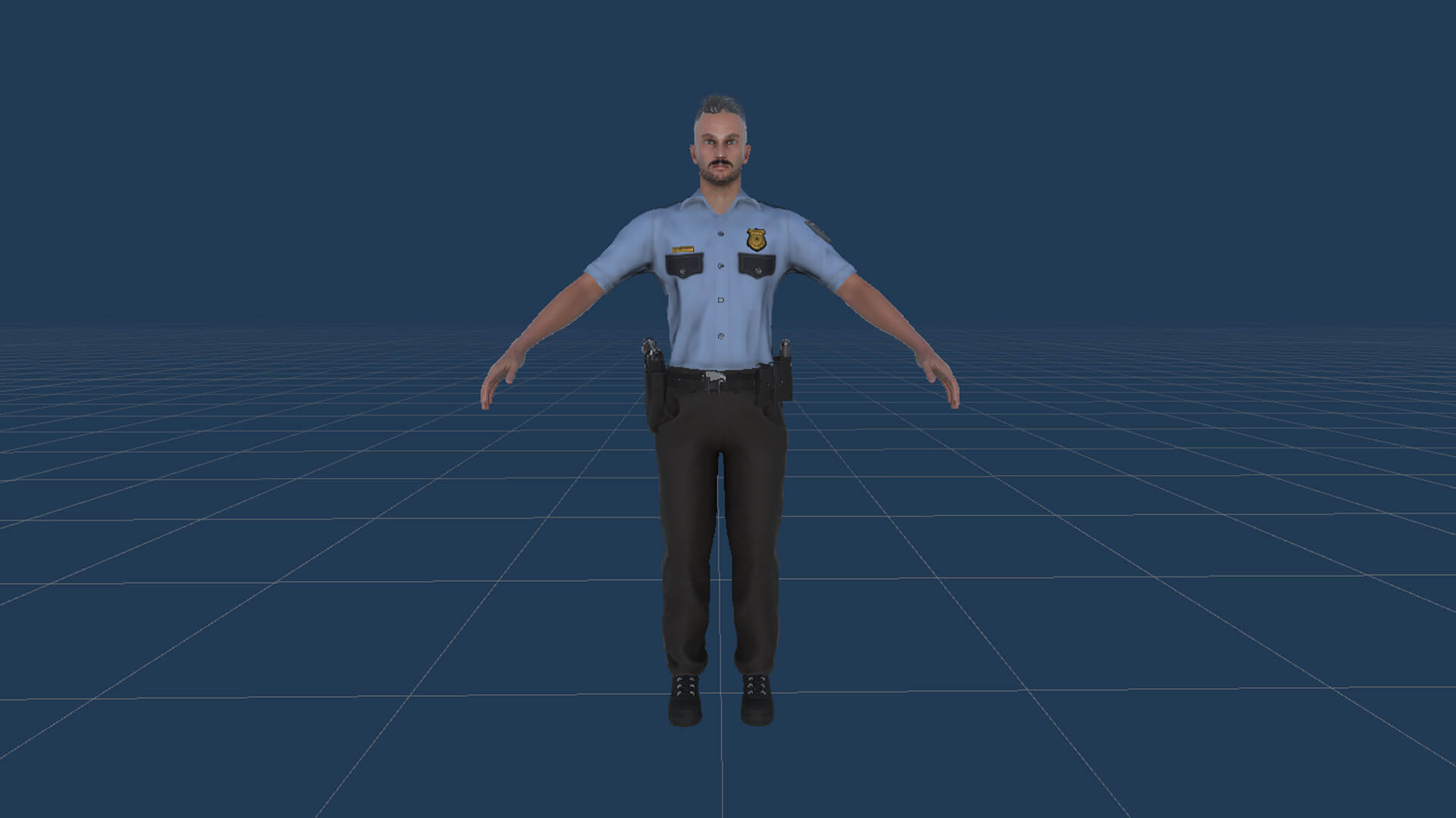Policeman lowpoly - 3D Model by Wernerkurt