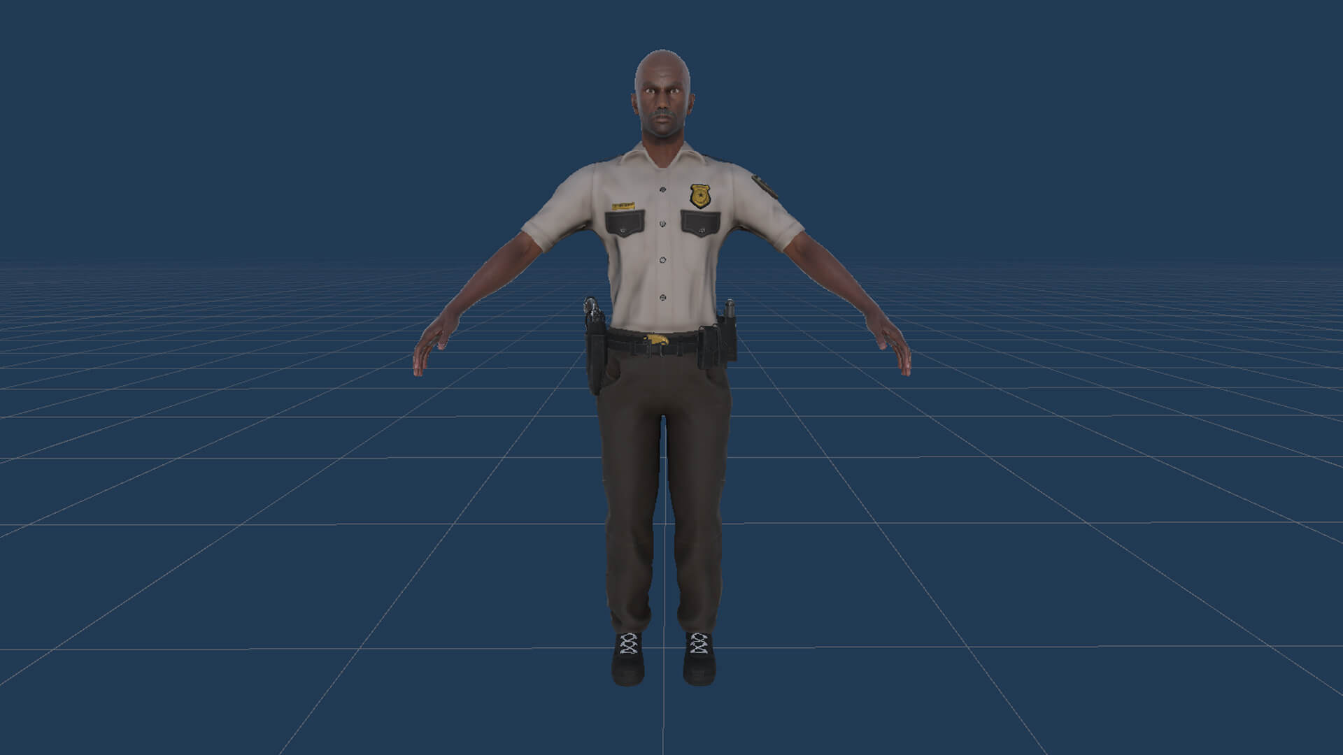 Policeman lowpoly - 3D Model by Wernerkurt