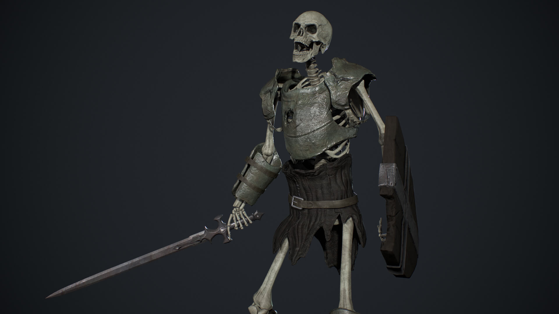 Skeleton 02 Low Poly - 3D Model by Wernerkurt