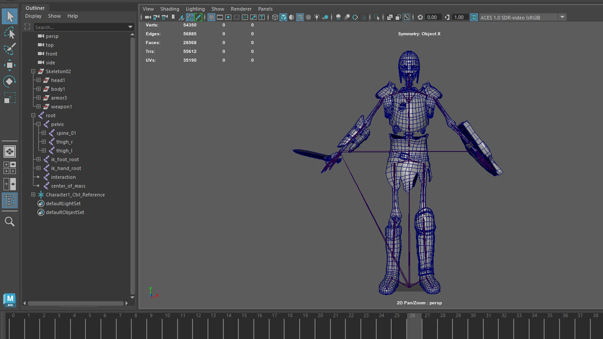 Skeleton 02 Low Poly - 3D Model by Wernerkurt