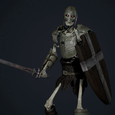 Skeleton 02 Low Poly - 3D Model by Wernerkurt