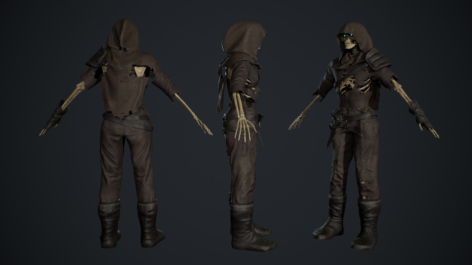 Skeleton 04 Low Poly - 3D Model by Wernerkurt