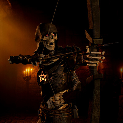 Skeleton 07 Archer - 3D Model by Wernerkurt