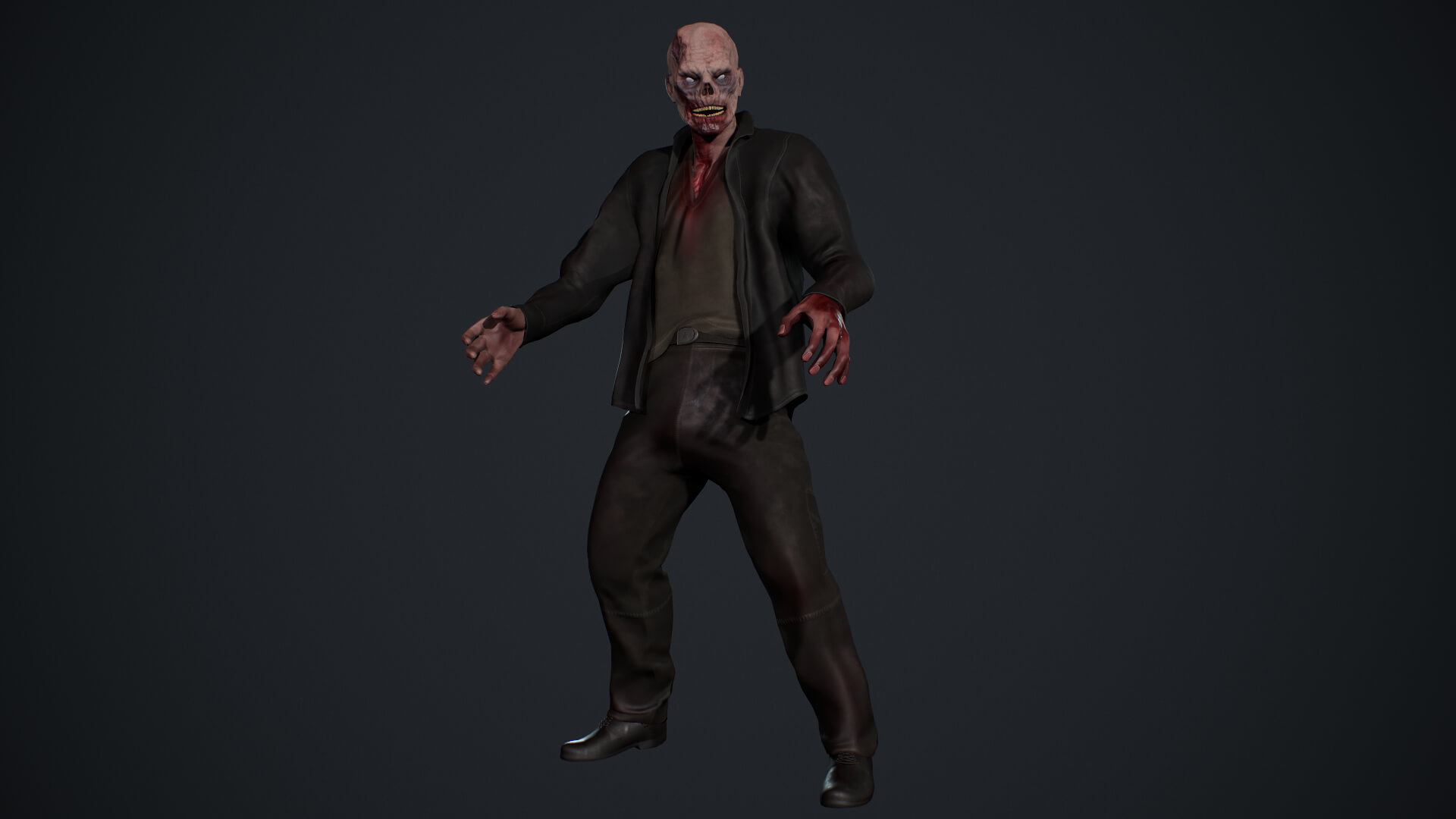 Zombie Male Low Poly - 3D Model by Wernerkurt