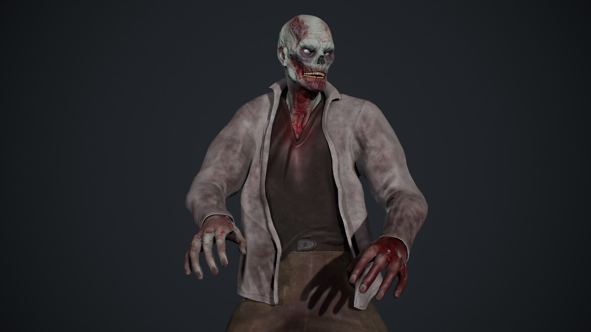 Zombie Male Low Poly - 3D Model by Wernerkurt