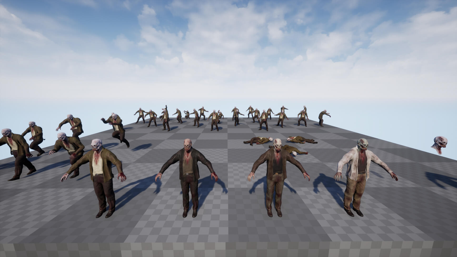 Zombie Male Low Poly - 3D Model by Wernerkurt