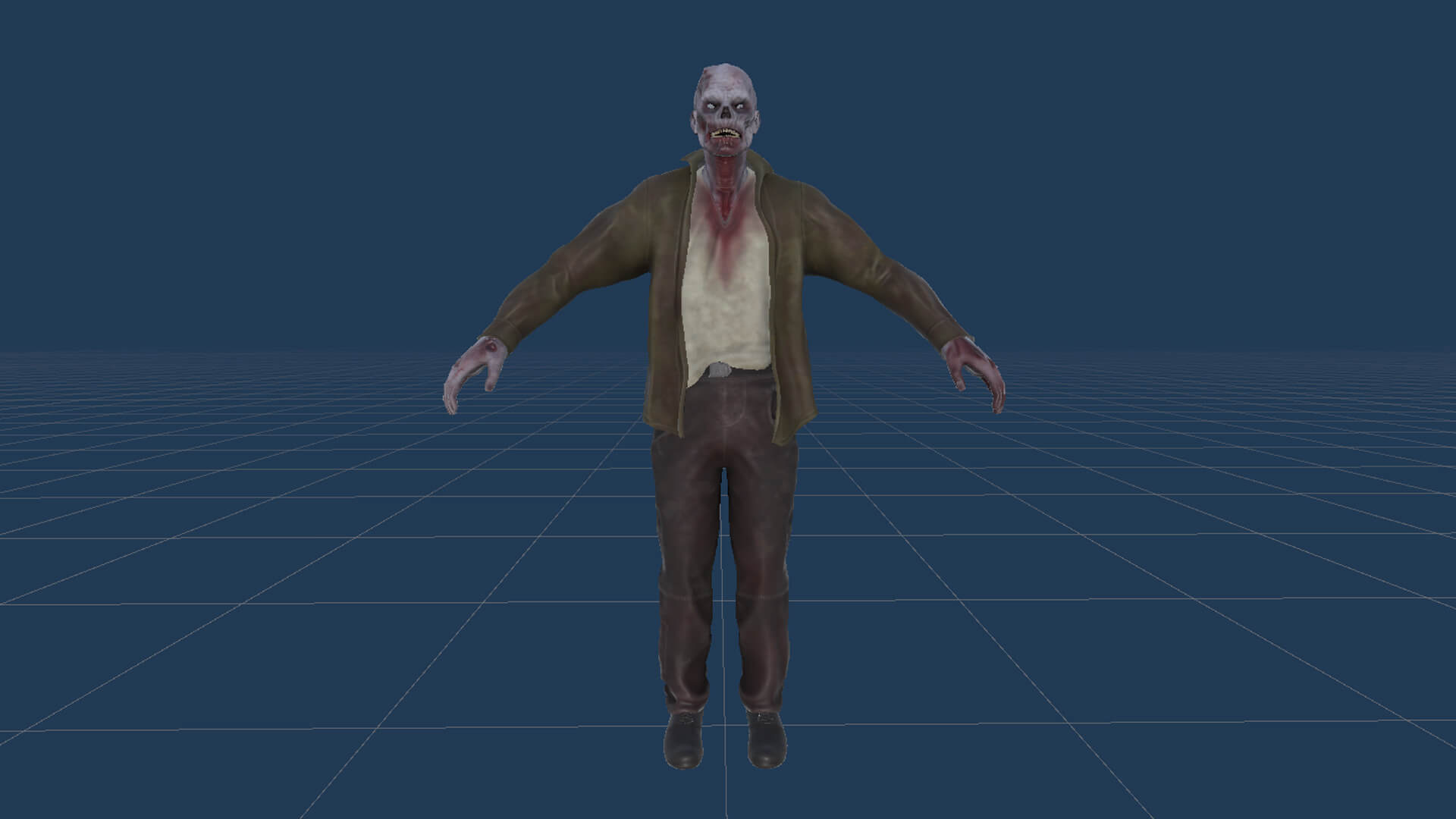 Zombie Male Low Poly - 3D Model by Wernerkurt